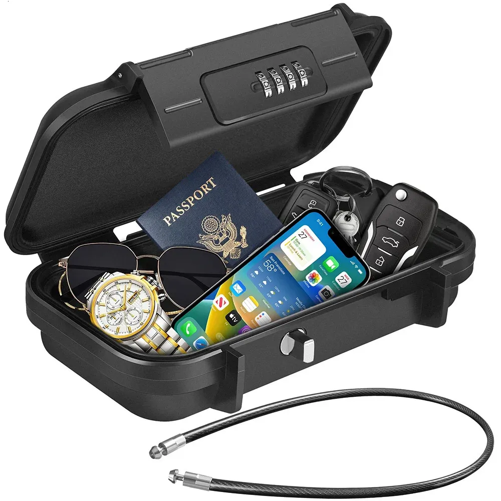 Large Capacity Outdoor Storage Lock Box - Portable Security Key Lock ...