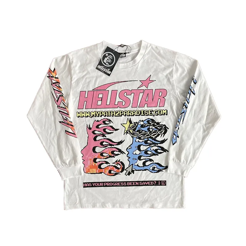 Hellstar Studios Brain Classic Tee European and American long-sleeved T ...