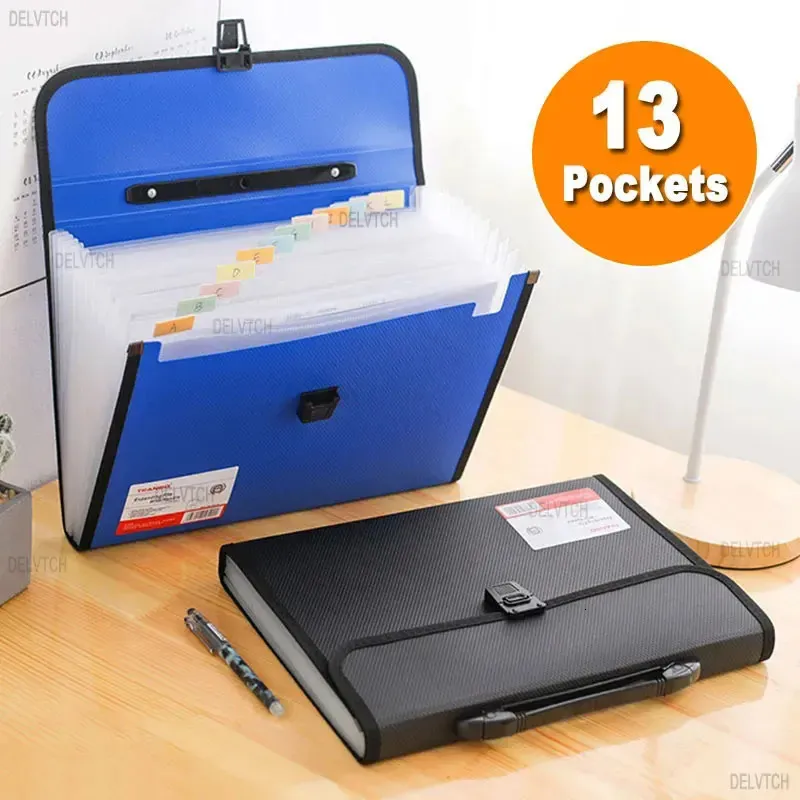 13 Notebook Case Expanding File Folder A4 Portable Document Organizer ...