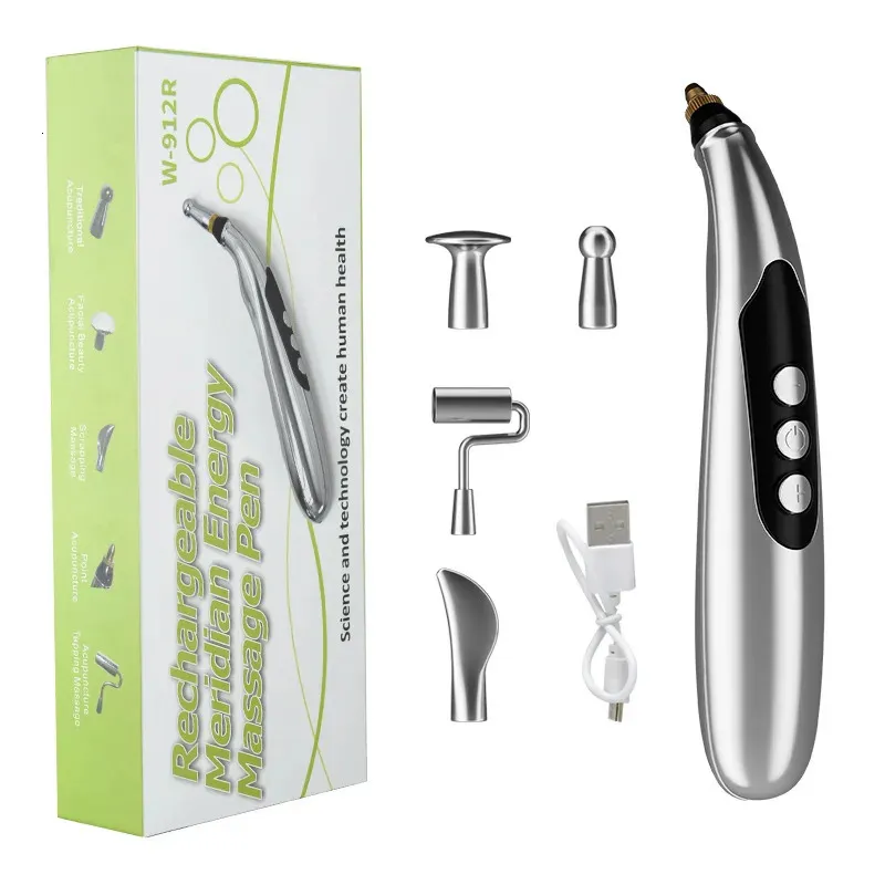 Rechargeable Electronic Acupuncture Pen - Full Body Meridian Massager ...