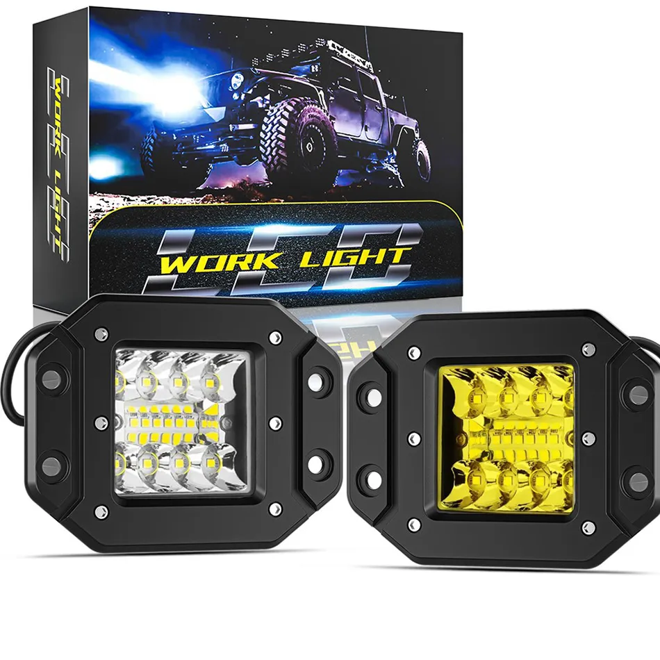 48W LED Work Light: Waterproof Off Road Lights for Truck, ATV, SUV ...