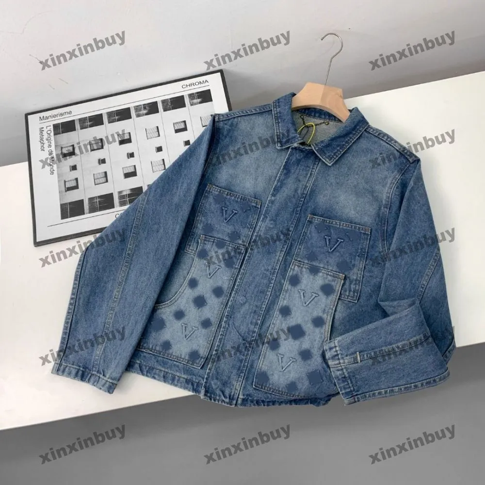 Xinxinbuy Mens Denim Jacket And Pants Set Embossed... From Xinxinbuy ...