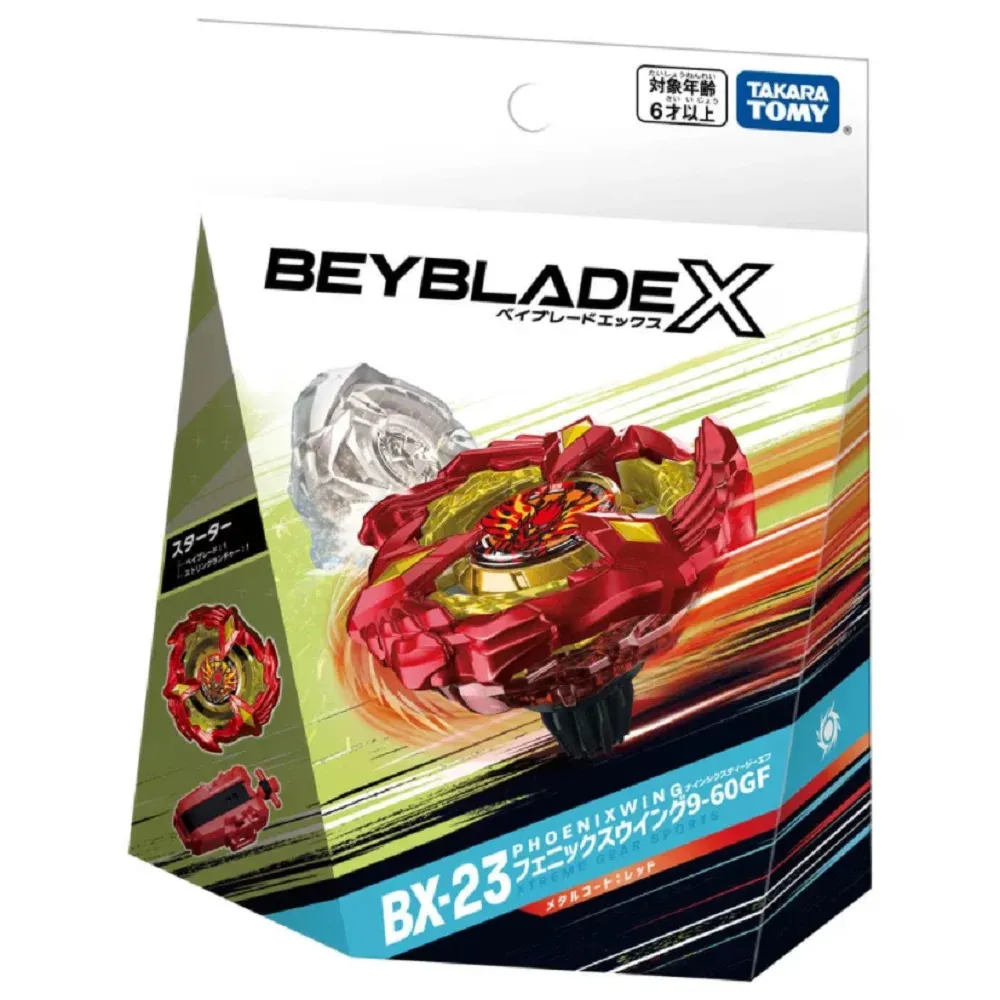 4D Beyblades Tomy Beyblade X BX 23 Starter Phoenix Wing 9 60GF Preventa ...
