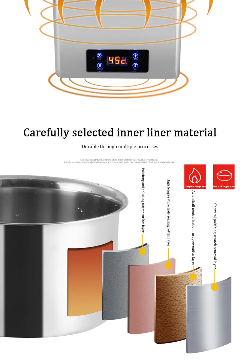 Automatic Tapioca Pearl Cooker & Food Warmer 3/7L Capacity For Bubble ...