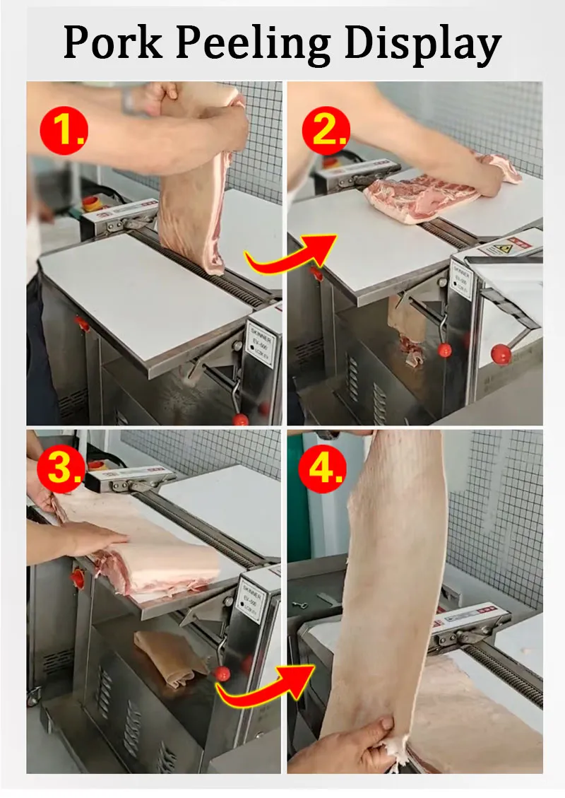 Commercial Pig Meat Pork Skin Removing Separator Cutting Machine ...