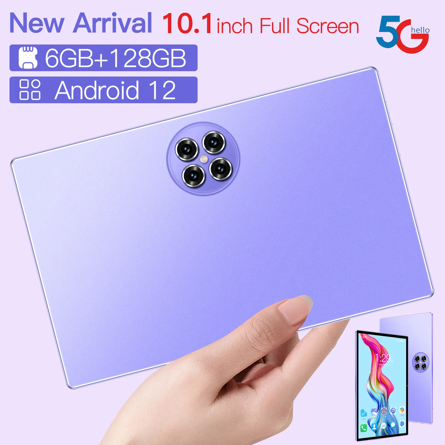 1-Inch HD Android Tablet - Perfect for Work & Play | GPS, Bluetooth, 4G ...