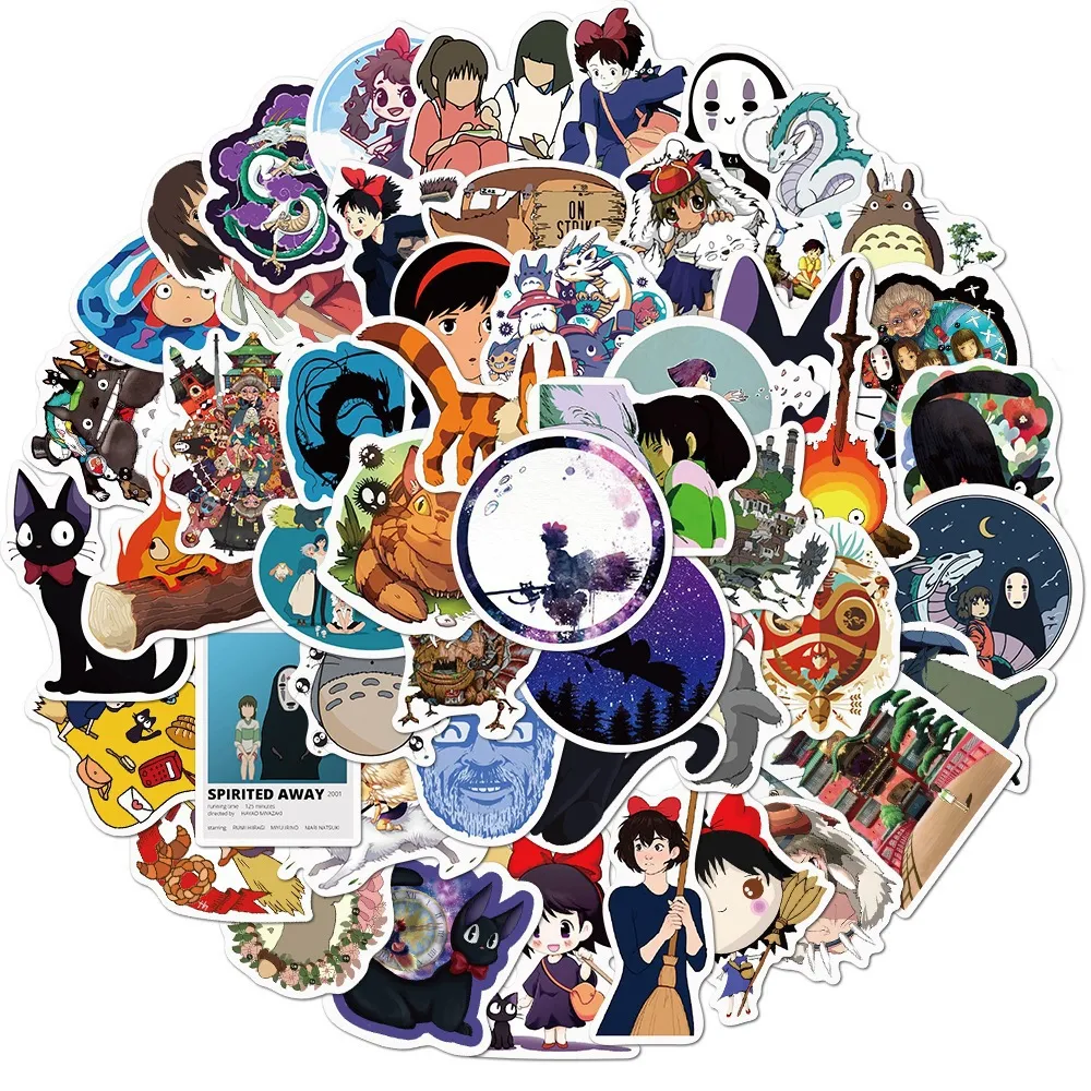 Japanese Anime Stickers : Totoro, Spirited Away, Princess Mononoke ...