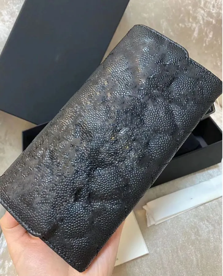 Designer Wallets: Stylish Long Leather Wallet With Zipper, Credit Card ...