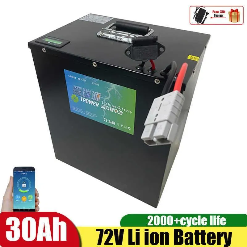 Baterías Recargables 72V 30AH 40AH Batería Ebike Bike Bike Bike Lithium Ion Pack 72V 2000W 3000W ...
