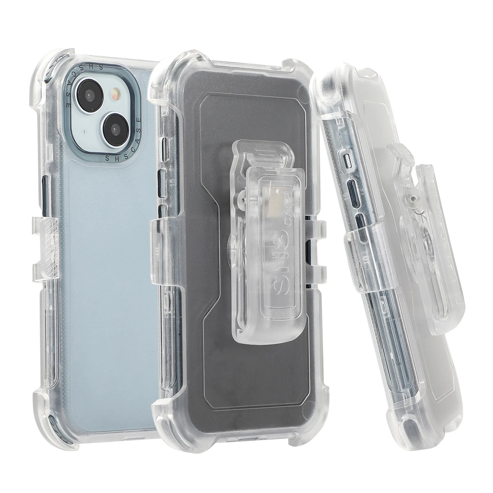DHgate.com:Shockproof Crystal Clear Phone Case w/ Multi-angle Kickstand ...
