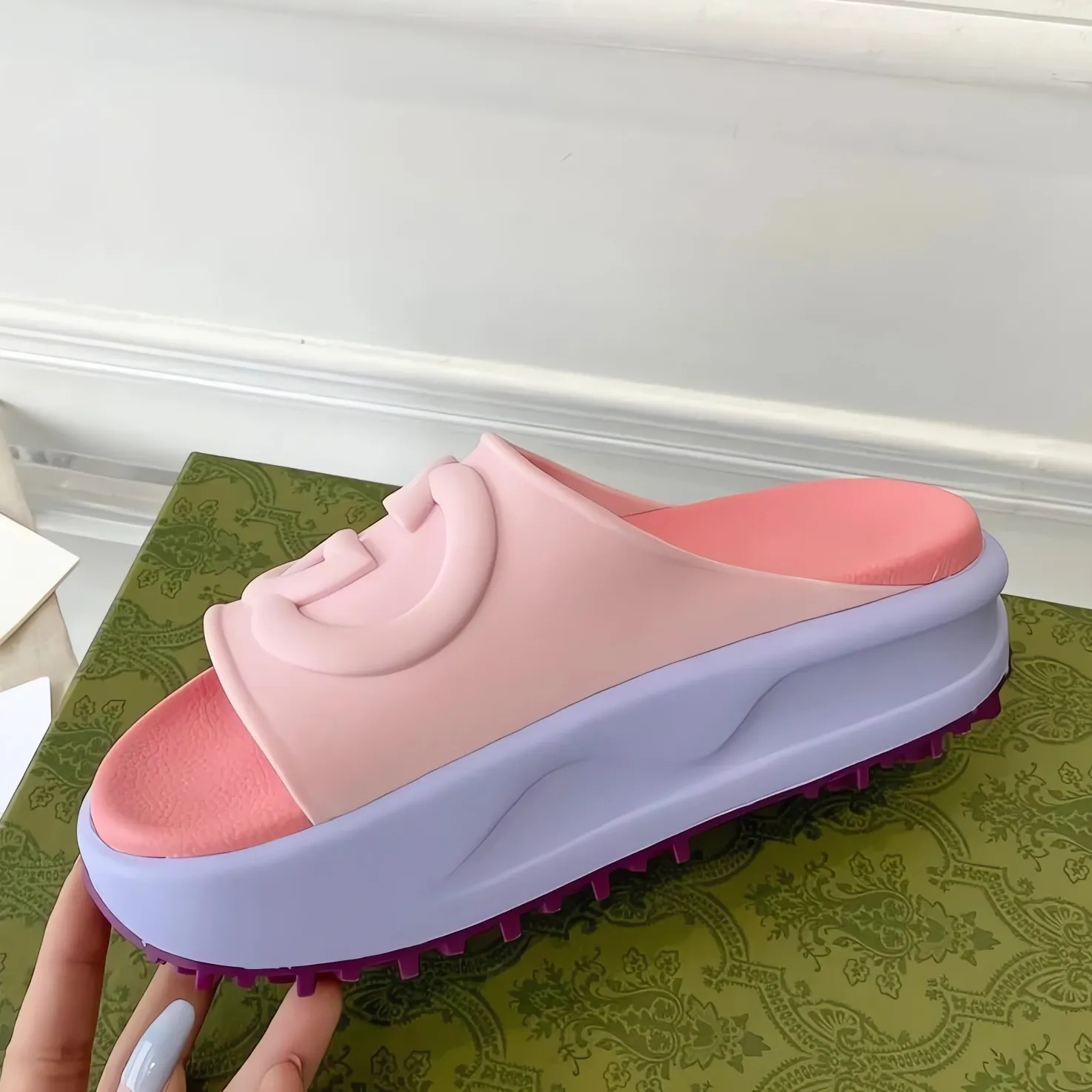Designer Platform Beach Slippers: Womens Slide Sandals, Fashion Outdoor ...