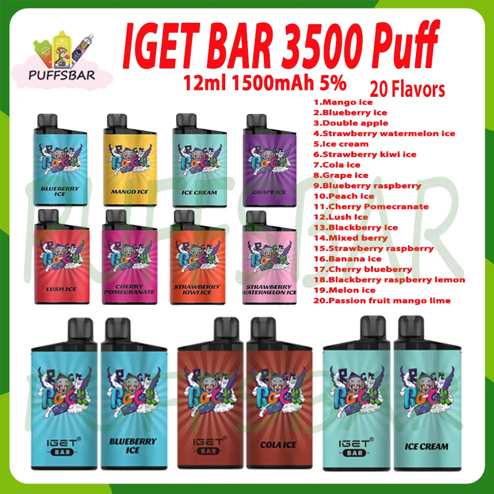 Original Iget Bar 3500 Puff Einweg Vape Vape Stift 1500mah ...