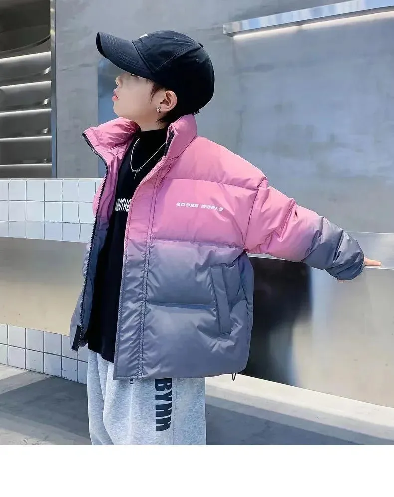 Children's Down Cotton Jacket: Boys' Winter Thick Outfit, Handsome Baby ...