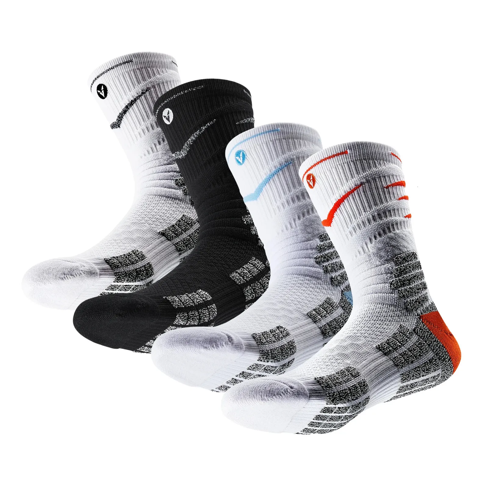 Veidoorn Athletic Grip Socks For Men Anti Slip Compression Ankle Socks ...