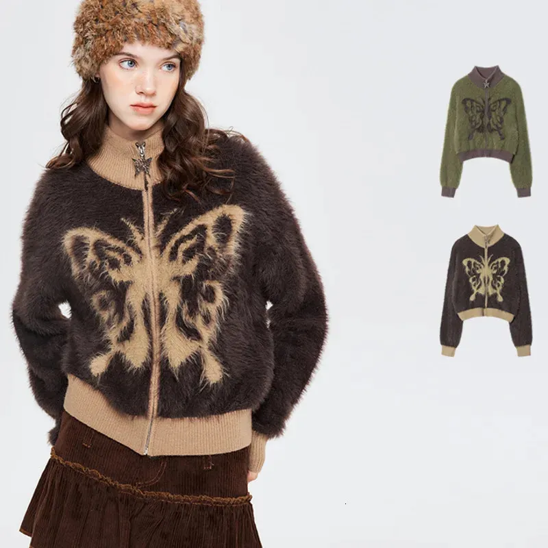 Vintage Maillard Butterfly Graphic Knitted Sweater Butterfly Cardigan ...