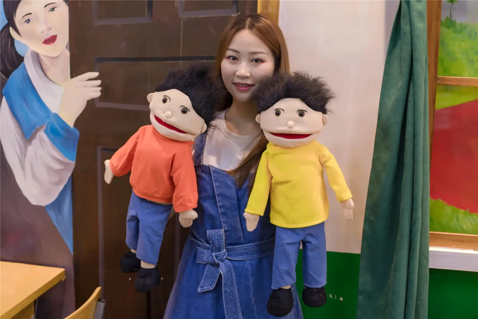 Childrens Hand Puppets Large Ventriloquist Style Doll With Full Body ...