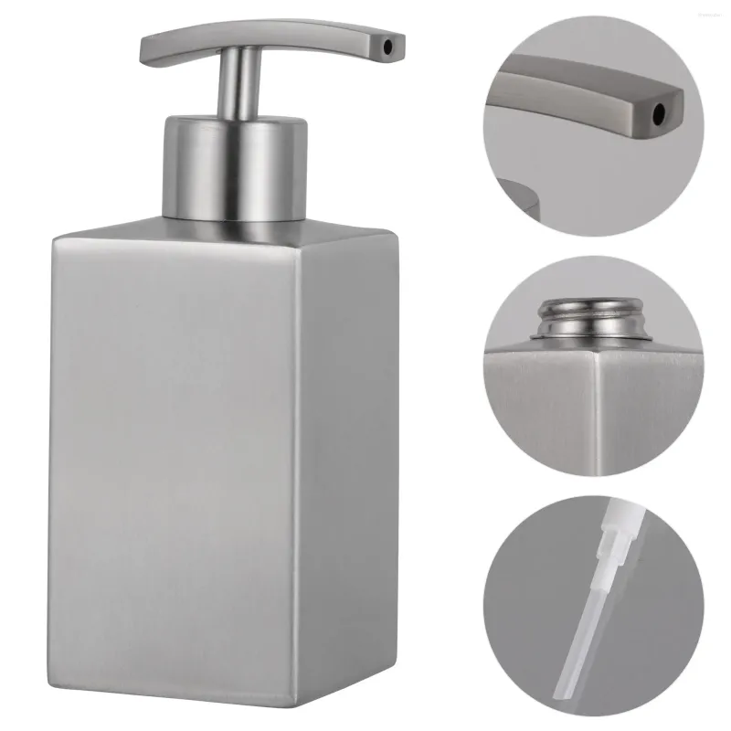 Bath Soap Dispenser Stainless Steel Squeeze Bottle Liquid Soap Lotion ...