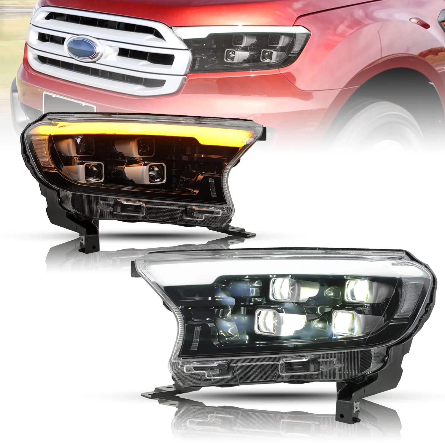 Ford Ranger Full LED Headlights Front Lights ... From Maxdo, $566.84 ...