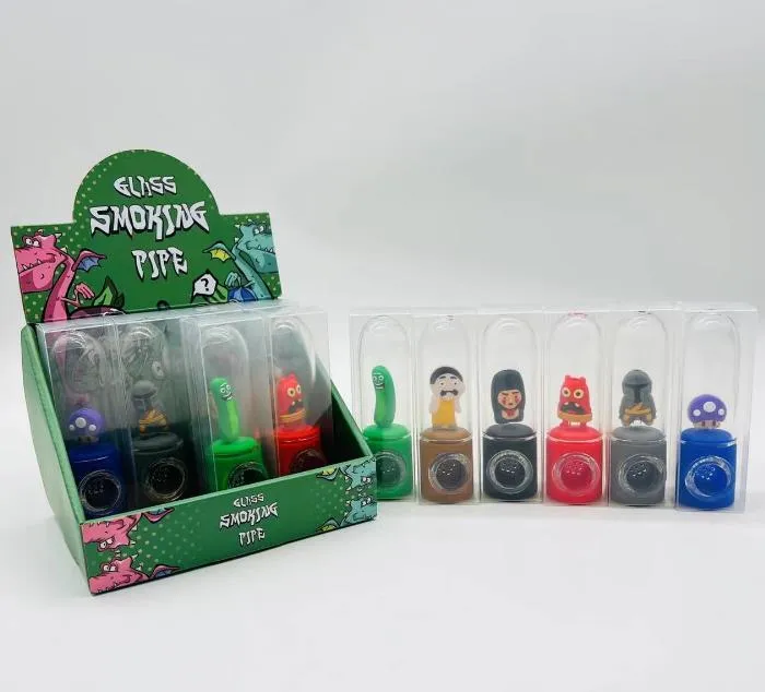 4.3inch Water Pipe Cartoon Character Silicone Pipes Travel Tobacco ...