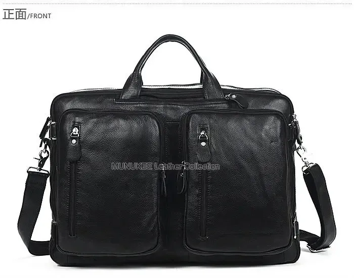 Mens Genuine Leather Travel Cowhide Overnight Bag Multi Functional And ...