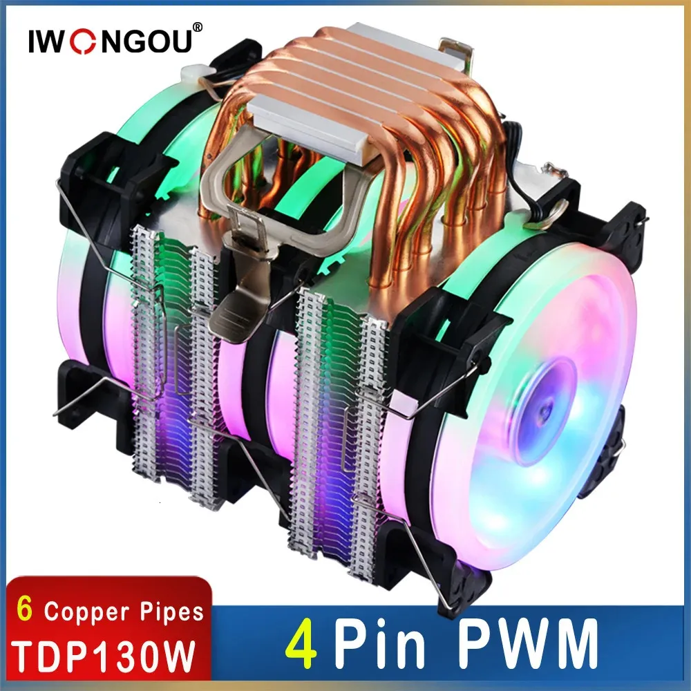 DHgate.com:IWONGOU CPU Cooler, 6 Heat Pipes 4PIN PWM Air Cooler, x99 for Intel LGA1700 1200 AM4 ...