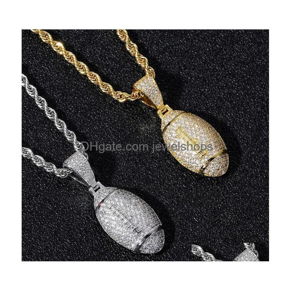 DHgate.com:2024 NewBasketball Football Pendant Chain Set: 18K Gold ...