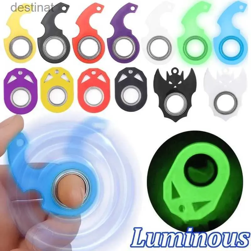 Creative Noctilucent Glow-in-the-Dark Fidget Spinner Keychains for ...