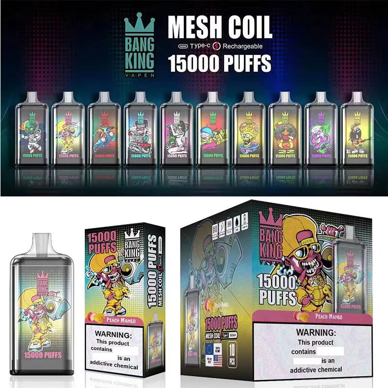 Original Bang King Disposable Vape Juice Puff 15000 Puff Huge Vape Pen ...