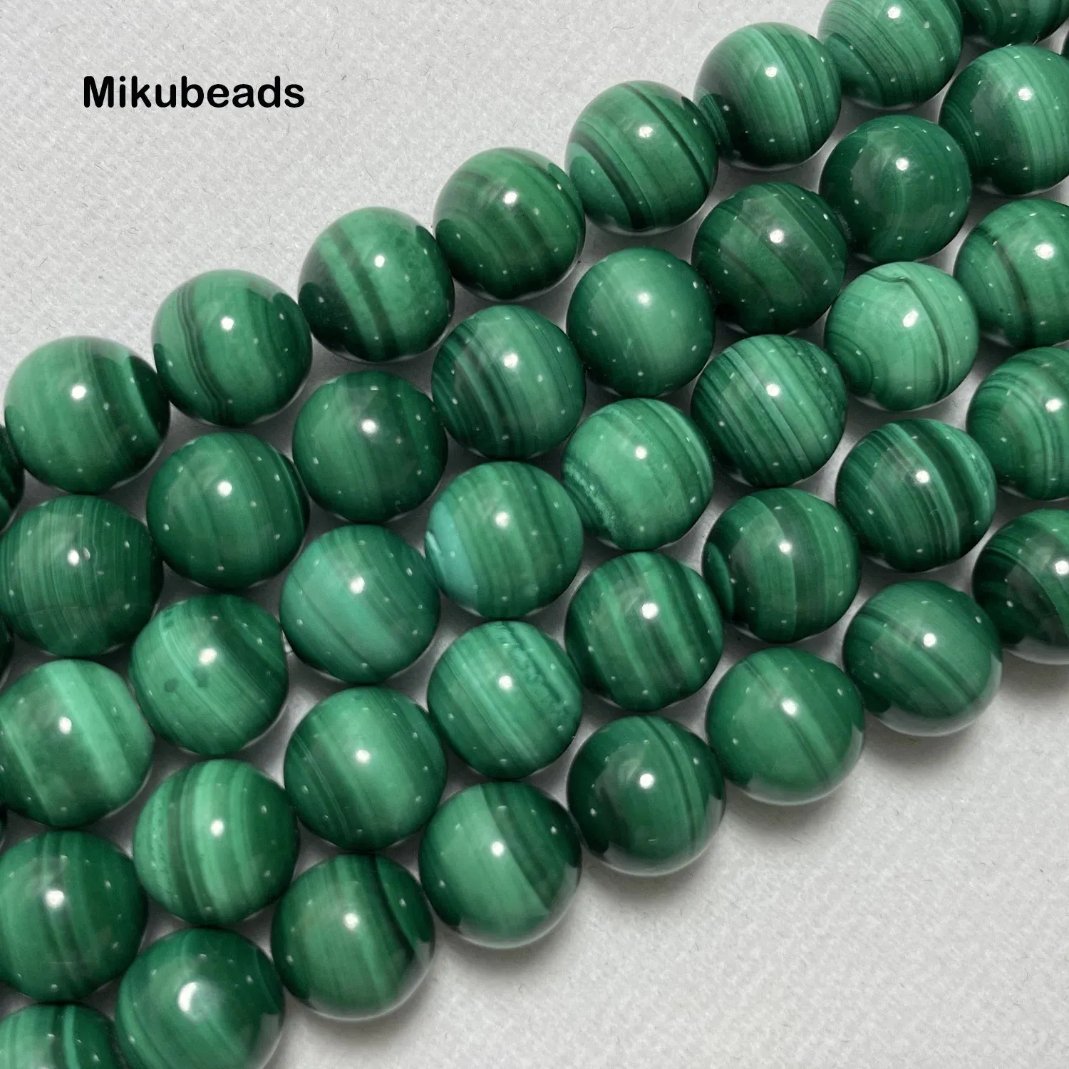 DHgate.com:Natural Malachite Smooth Round Beads for DIY Jewelry Making ...