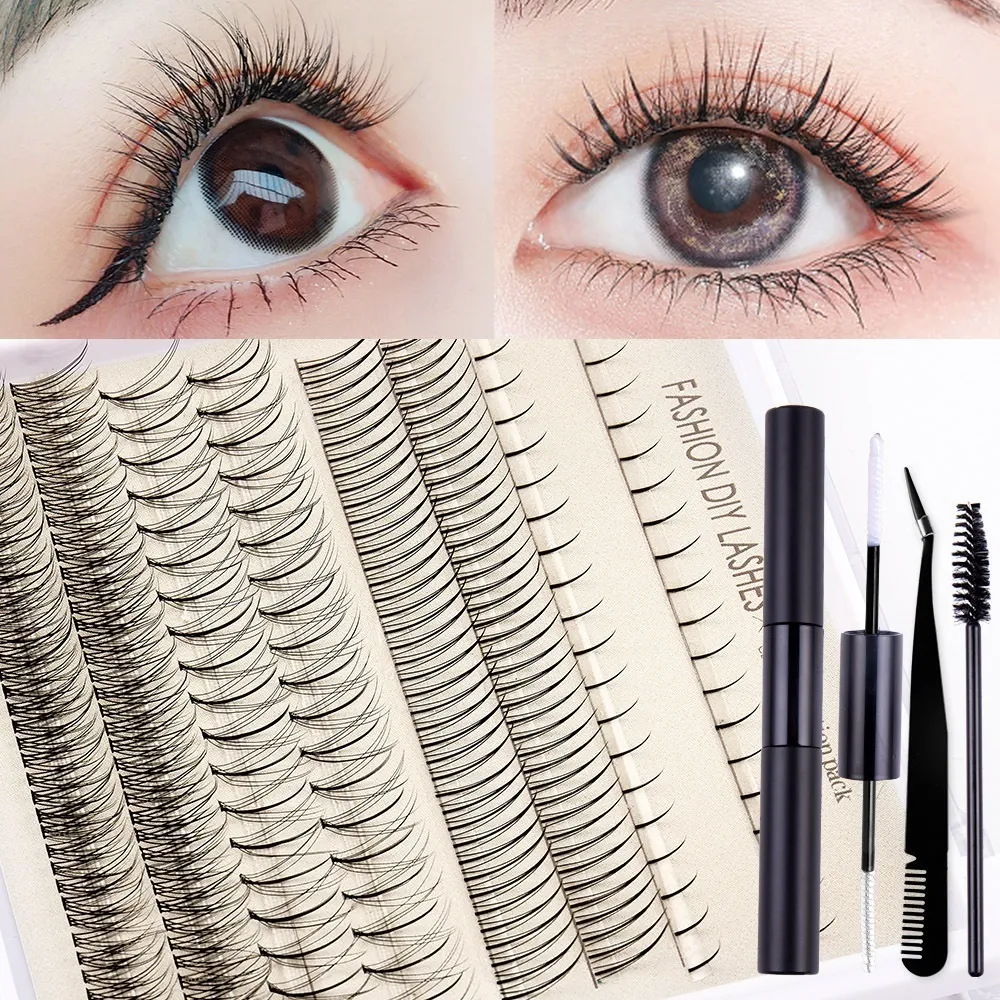 Individual Mink Lash Extensions, DIY Cluster Lashes Segmented False ...