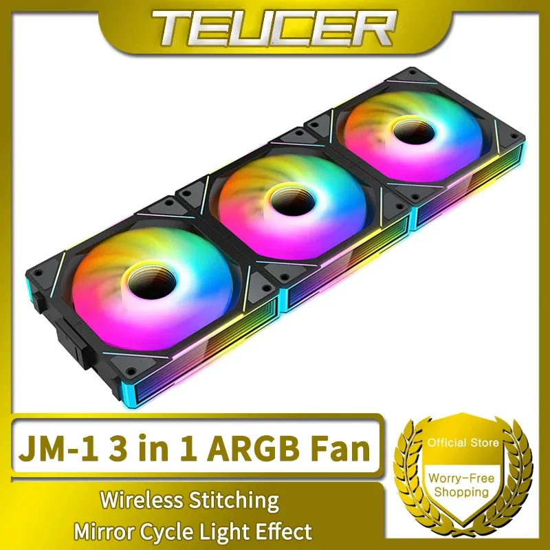 TEUCER JM 1 ARGB PC Cooling Fan 360mm Water Cooler Fan, 800 2000RPM PWM ...