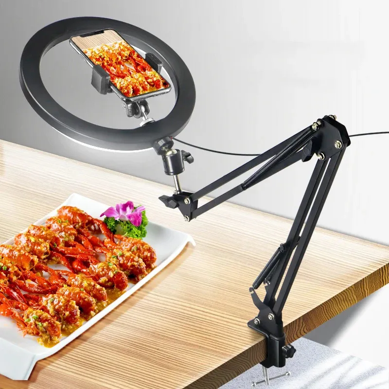 DHgate.com:Universal Phone Tripod Stand with LED Ring Light for ...