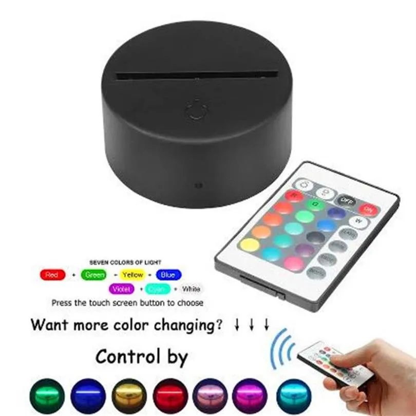 5/3D Luminous Light Base Ornament Holder, DIY Acrylic Replacement Lamps ...
