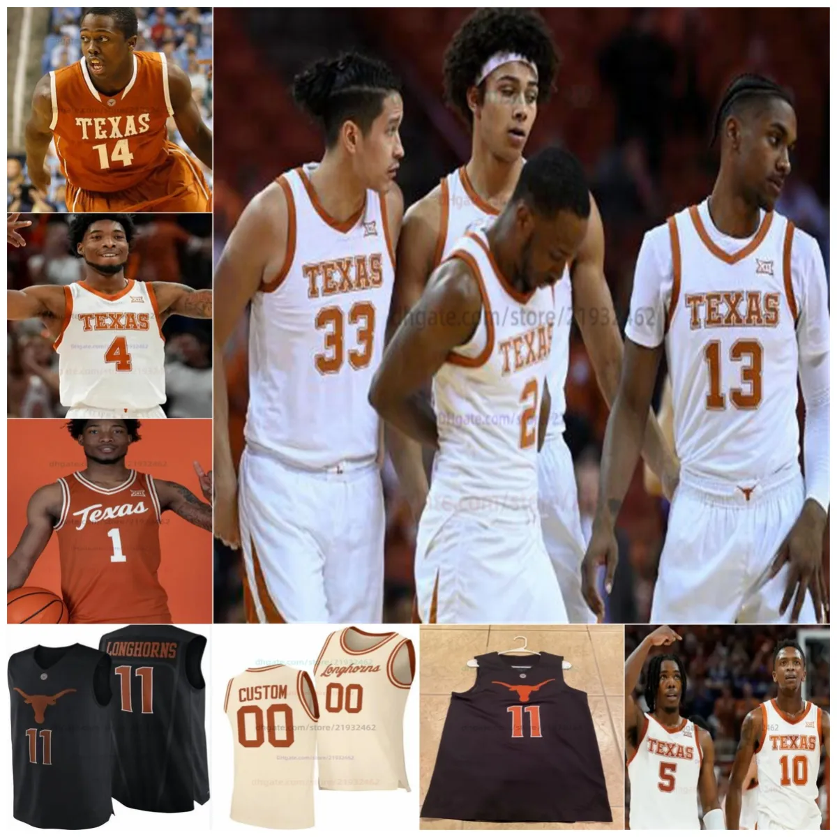 CustomZied Dylan Disu Texas Longhorns Jerseys Mulheres Juventude ...