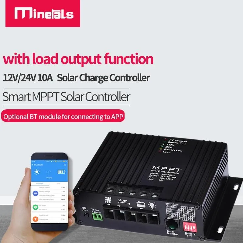 SmartSolar 12V/24V 10A MPPT Solar Charger Controller W/ Load Output ...