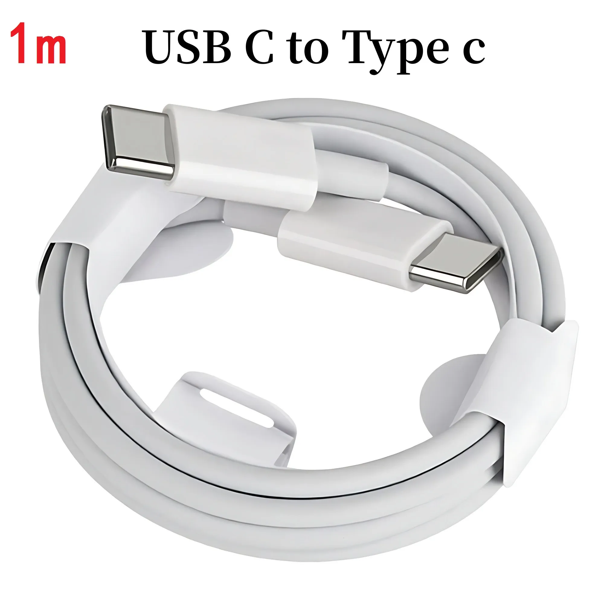 1M 3FT USB C To USB C PD Fast Charging Cable PVC Durable Type C Quick ...