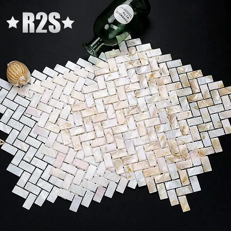 DHgate.com:2024Natural White Mother of Pearl Shell Mosaic Tile ...