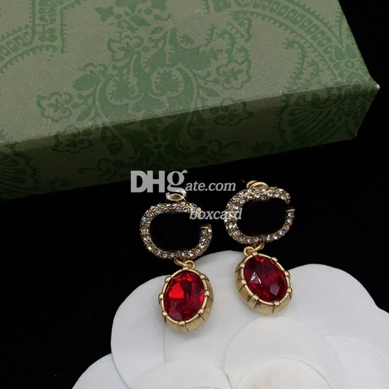 Luxury Ruby Stud Earrings: Gold Plated, Diamond Accents, Chic Retro ...