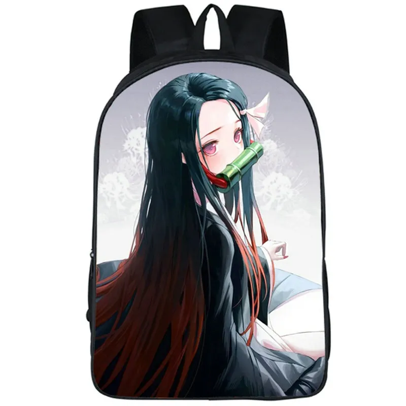 Demon Slayer Nezuko Gaming Backpack Kamado Monster Print Schoolbag For ...