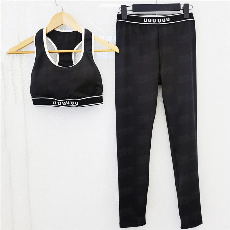 Designer Sports Bras Leggings Yoga Outfits Sets For Women High Waist ...