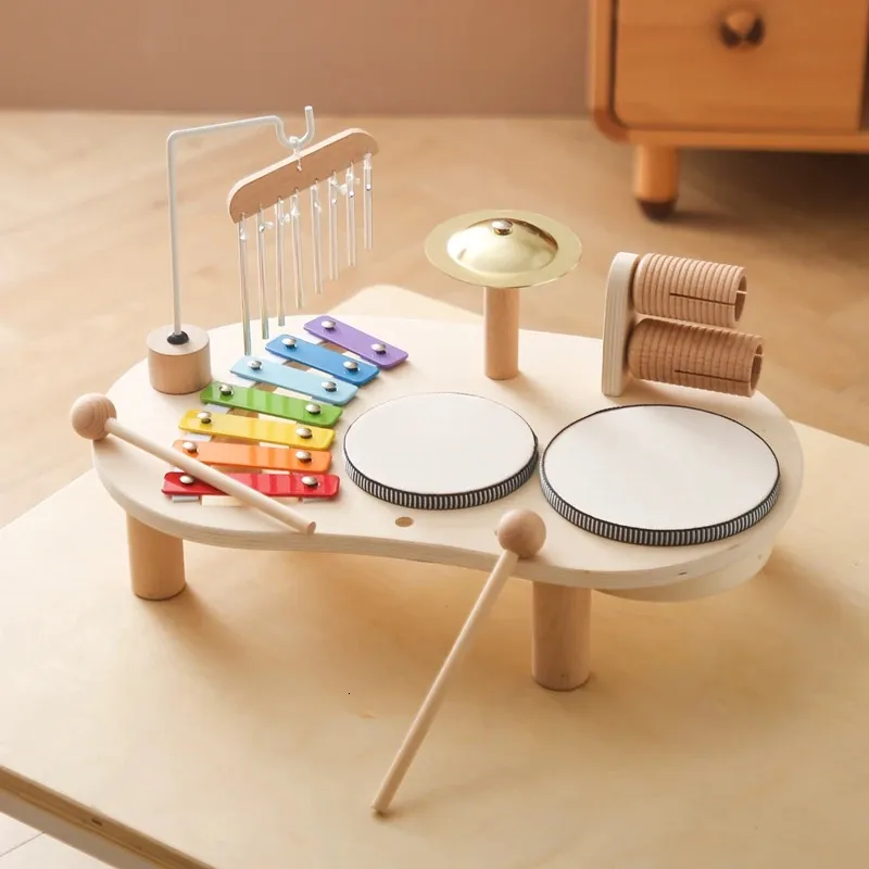 DHgate.com:Baby Wooden Drum: Percussion Musical Toy Set for Kids Early ...