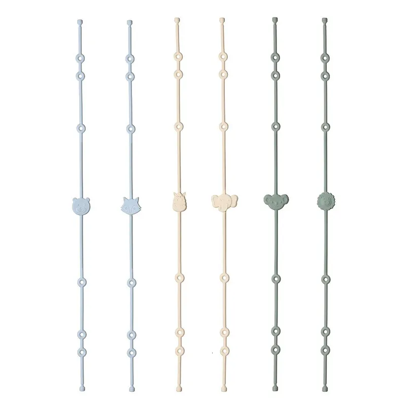 6 Pack Baby Pacifier Clips - Silicone Teething Toy Holder Straps ...