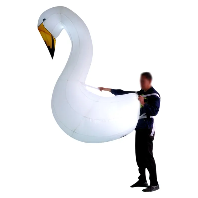 Wholesale Amazing White Illuminated Walking Inflatable Swan Costume ...