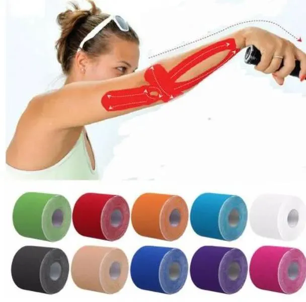 Elastic Kinesiology Tape Roll - Sports Muscle Support Bandage, Injury ...