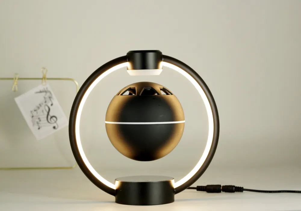 Magnetic Levitating Bluetooth Speaker - Wireless Floating LED Speaker ...