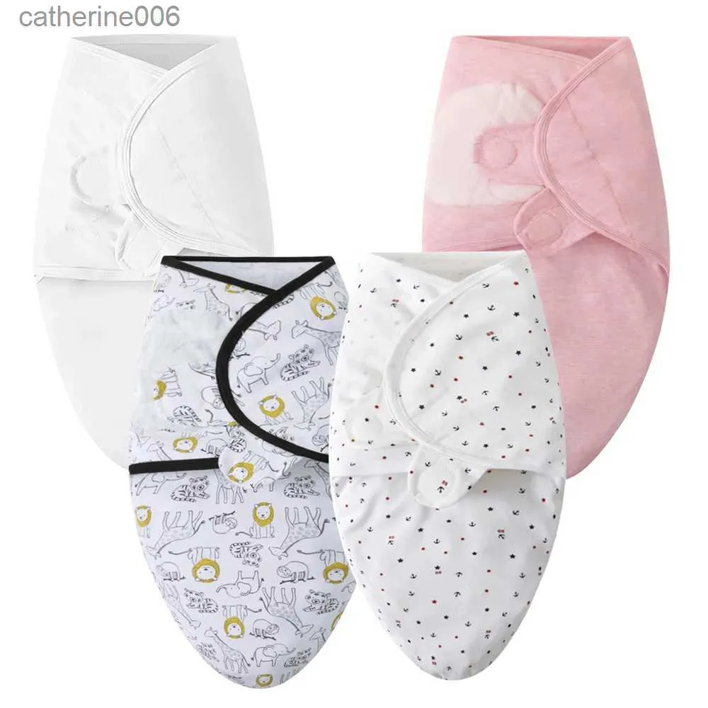 Newborn Baby Sleeping Bag - Soft Cotton Swaddle Wrap, Infant Cocoon ...