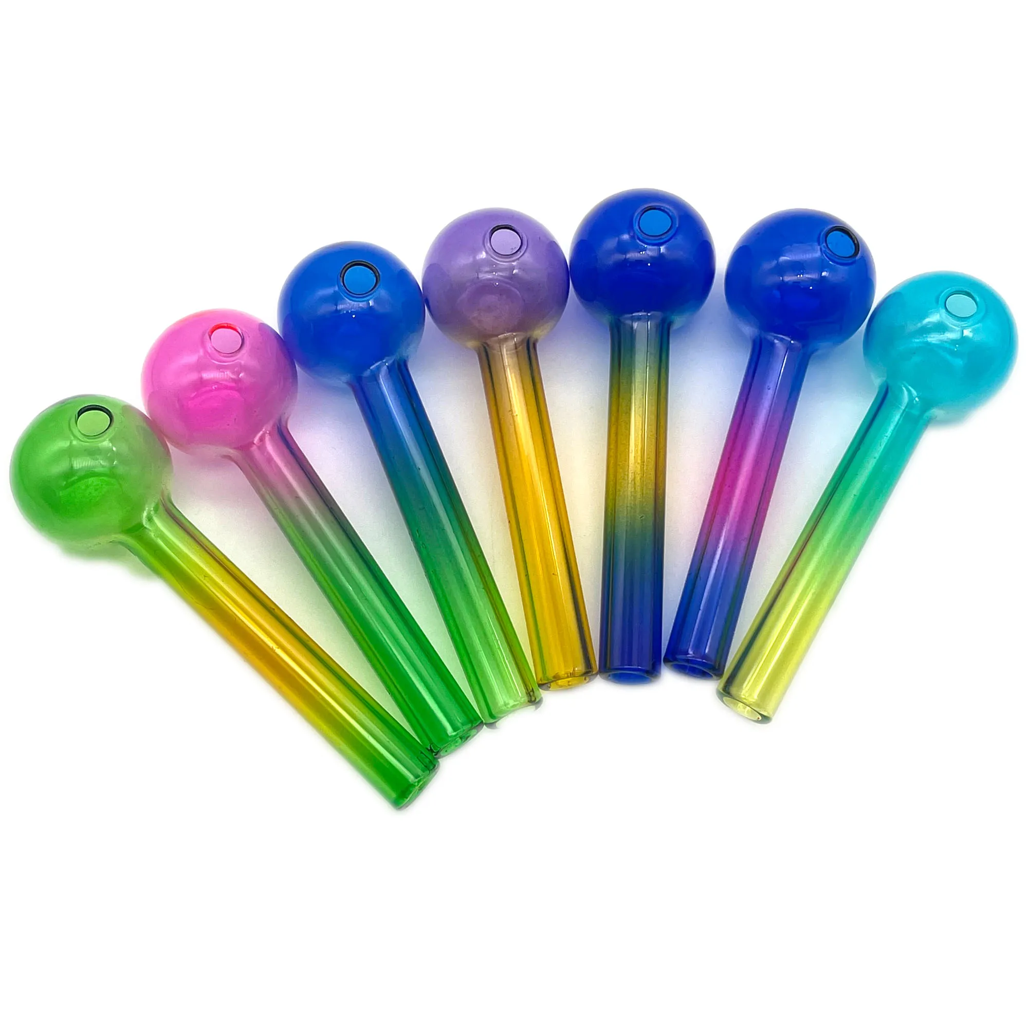 Rainbow Glass Oil Burner Pipes: Pyrex Bubbler Oil Nail Pipe Tube For ...