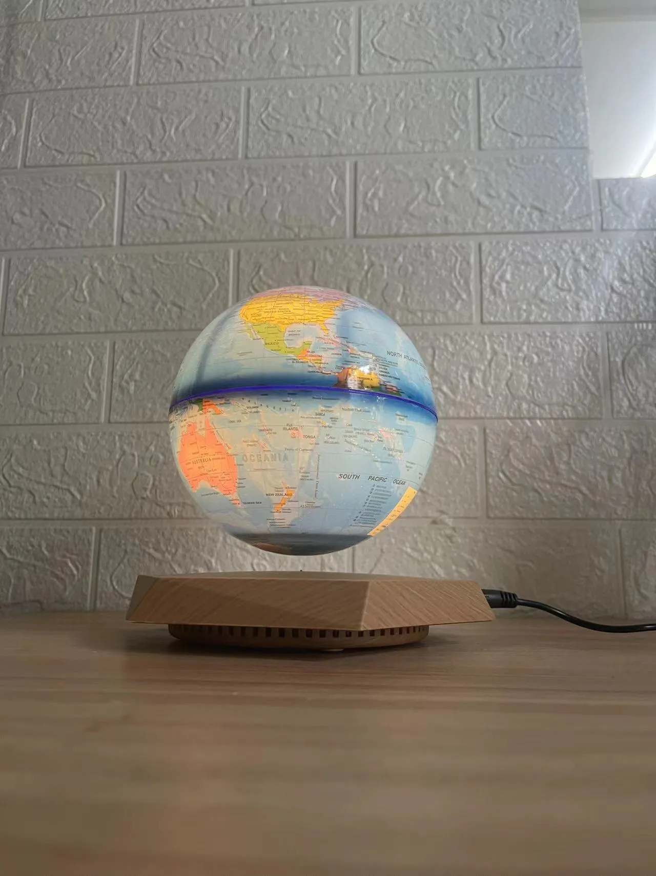 Levitating Globe Lamp - 6 Inch Magnetic Floating World Map, Educational ...