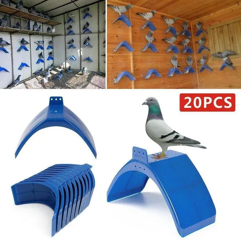 20-Piece Bird Perch Set: V-Shaped Roosting Stands, Safe & Durable, Blue ...