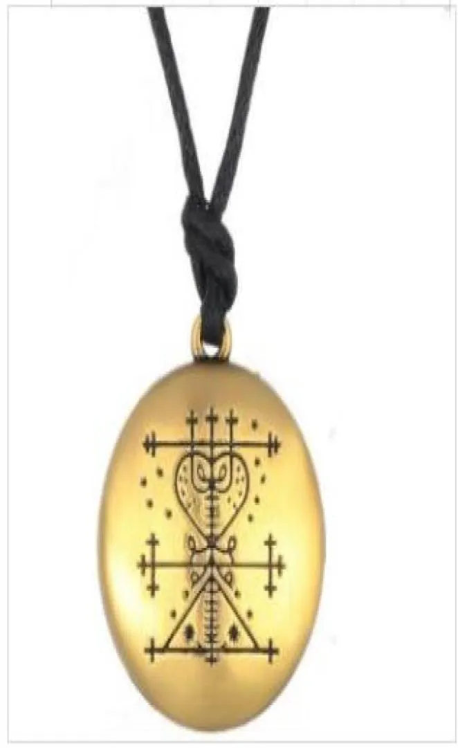 B21 Voodoo Loa Veve Pendant Money Wealth Amulet Vintage Religion Spirit Signs Necklace7472091
